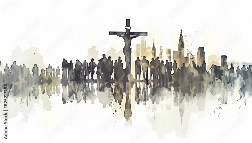 Jesus dies on the Cross.The Crucifixion and Death of Jesus.Digital ...