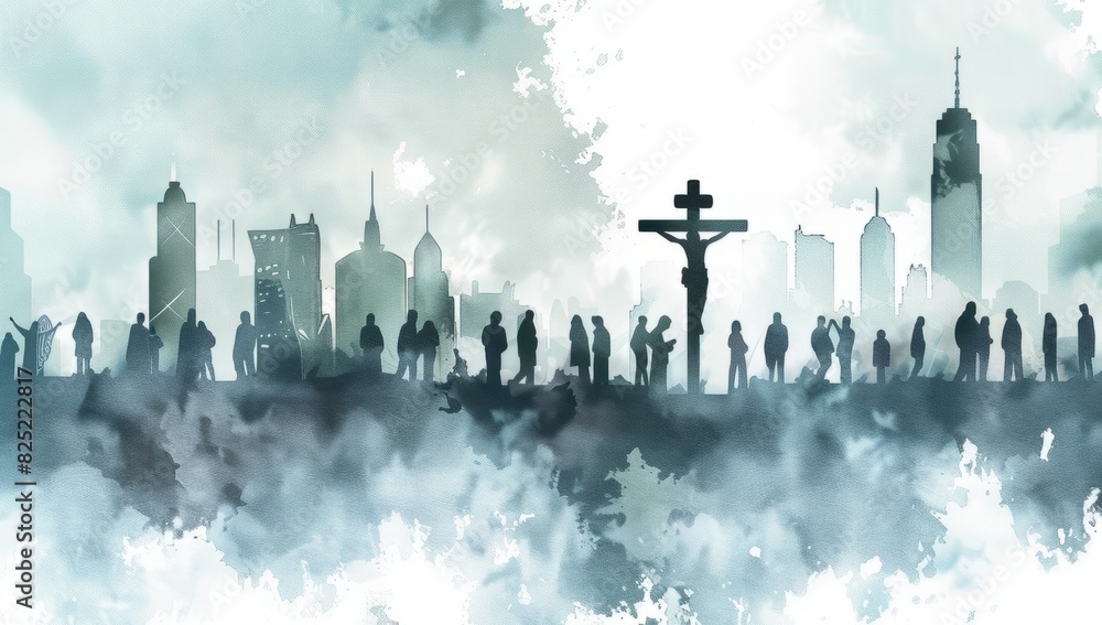 Jesus dies on the Cross.The Crucifixion and Death of Jesus.Digital ...