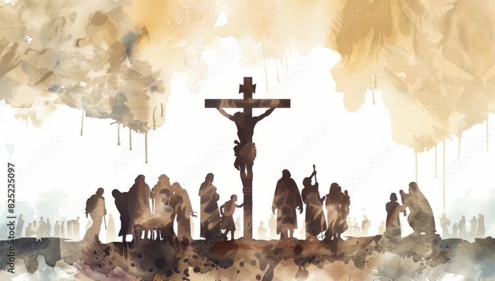 Jesus dies on the Cross.The Crucifixion and Death of Jesus.Digital ...