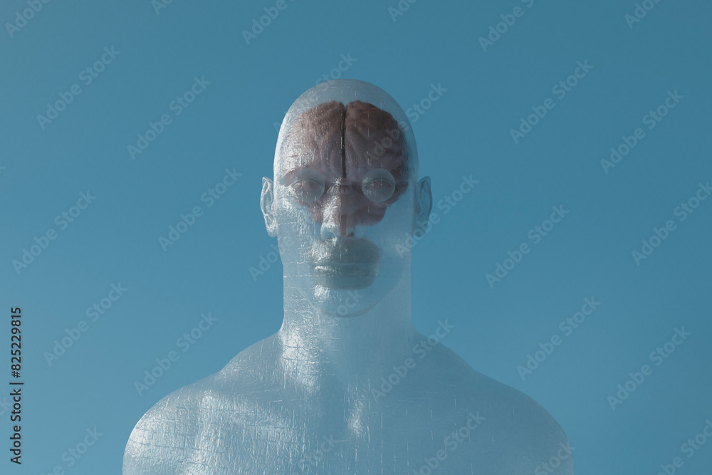 Transparent Figure with Human Facial Features Stock Illustration ...