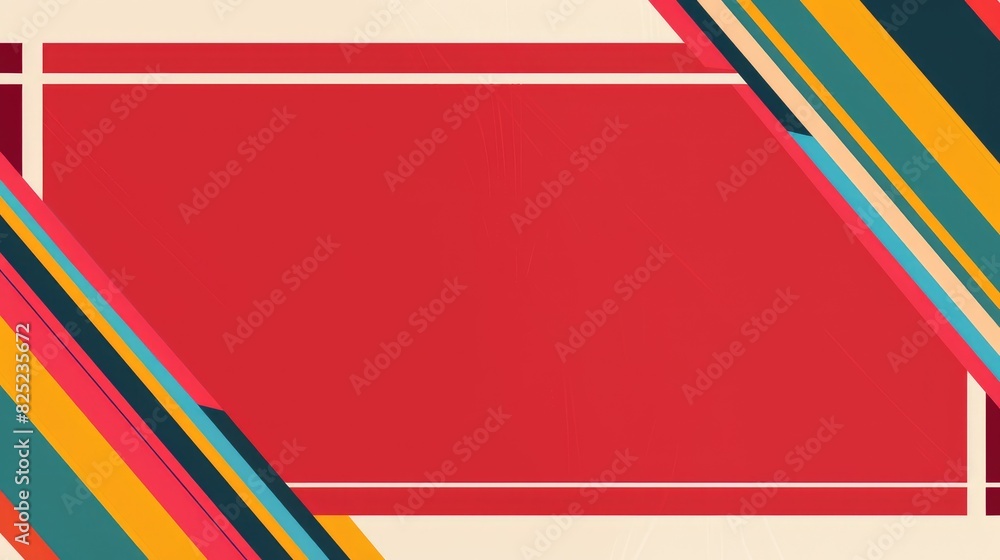 Colorful certificate border design with red backgrounds and space for ...
