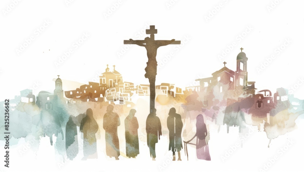 Jesus dies on the Cross.The Crucifixion and Death of Jesus.Digital ...