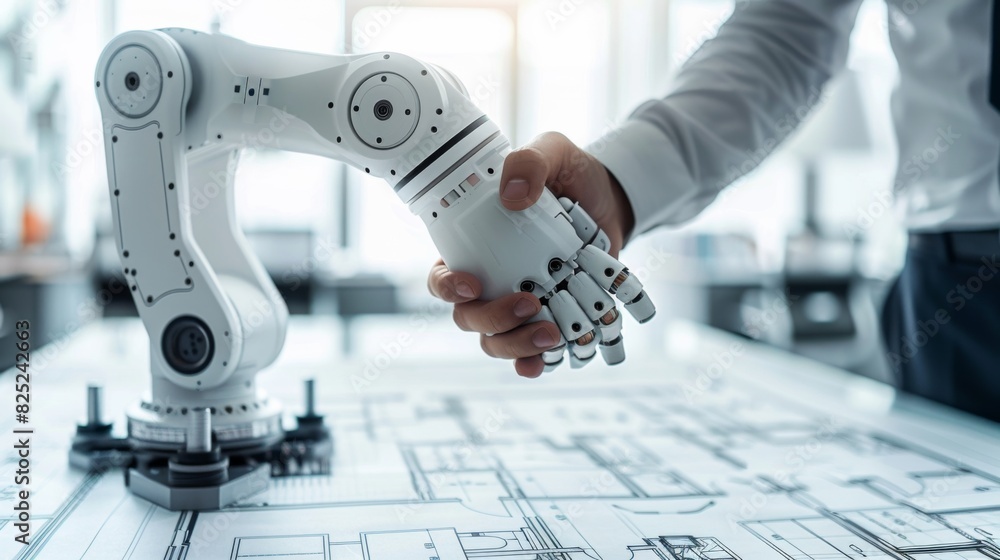 Futuristic Collaboration in Architecture â€“ Architect Shaking Hands ...