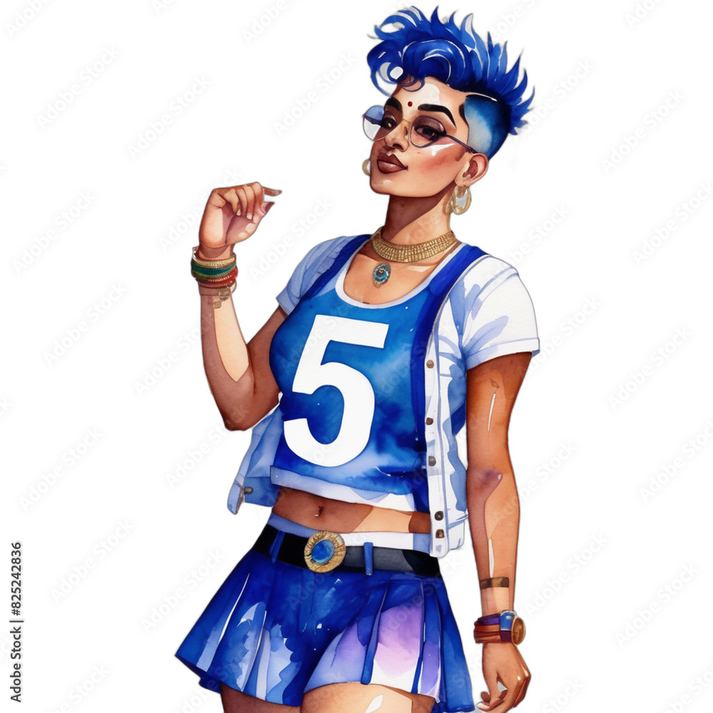 Watercolor Painting Illustration Transparent .PNG of Indian LGBTQ+ ...