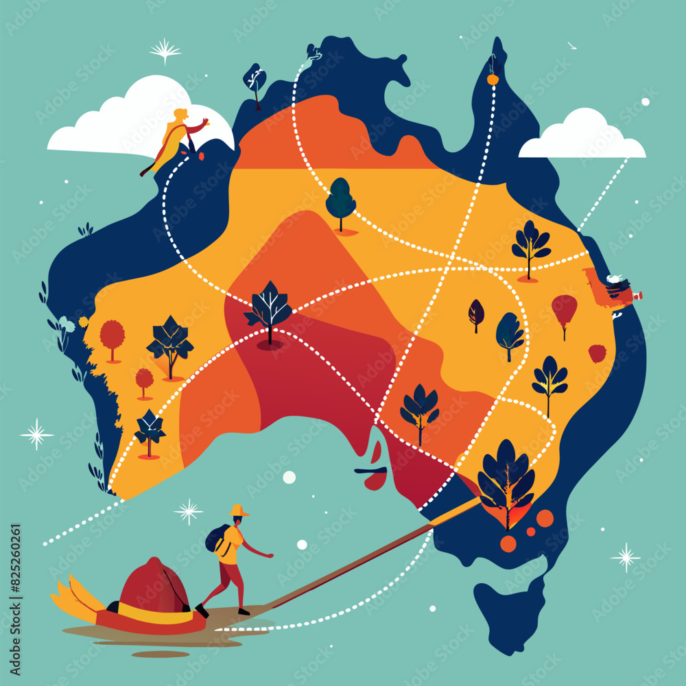 Songlines are the Australian Aboriginal walking routes that crossed the ...
