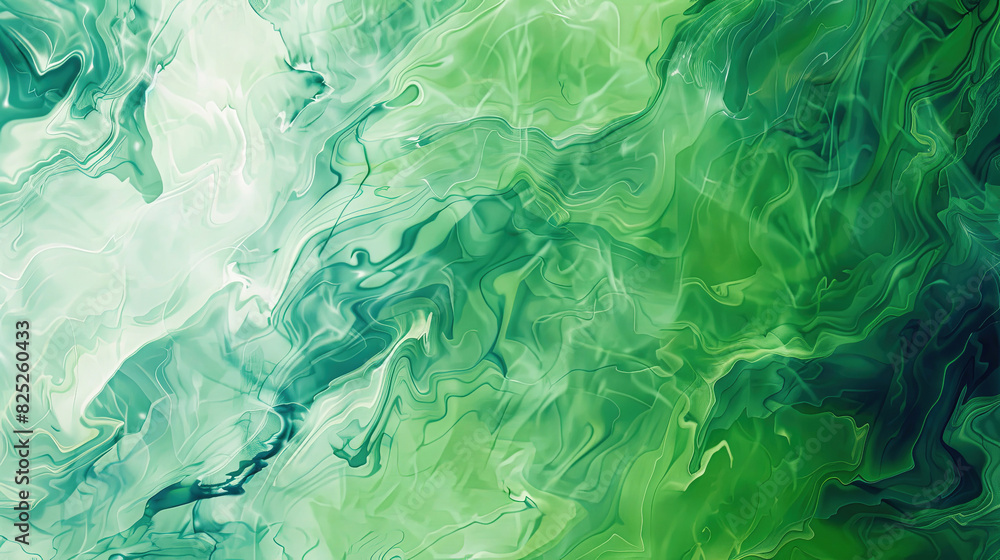 Eco-friendly abstract green and white marbled background in ecological ...