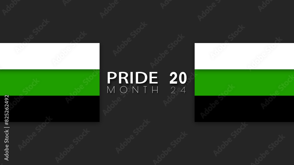 Happy Pride Month Neutrois Pride Flag Horizontal Wall Background Stock ...
