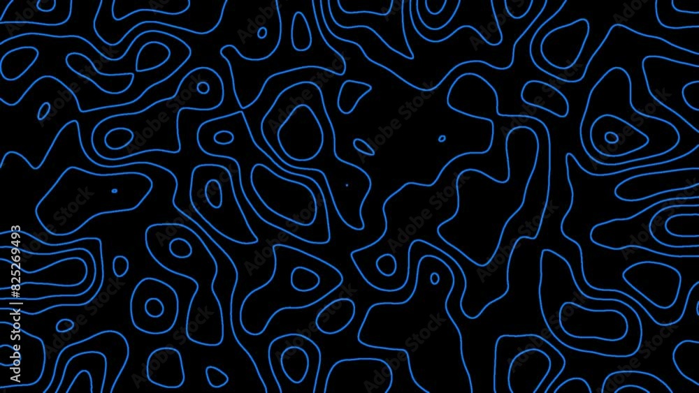 Abstract topographic contour map abstract tech motion graphic design ...