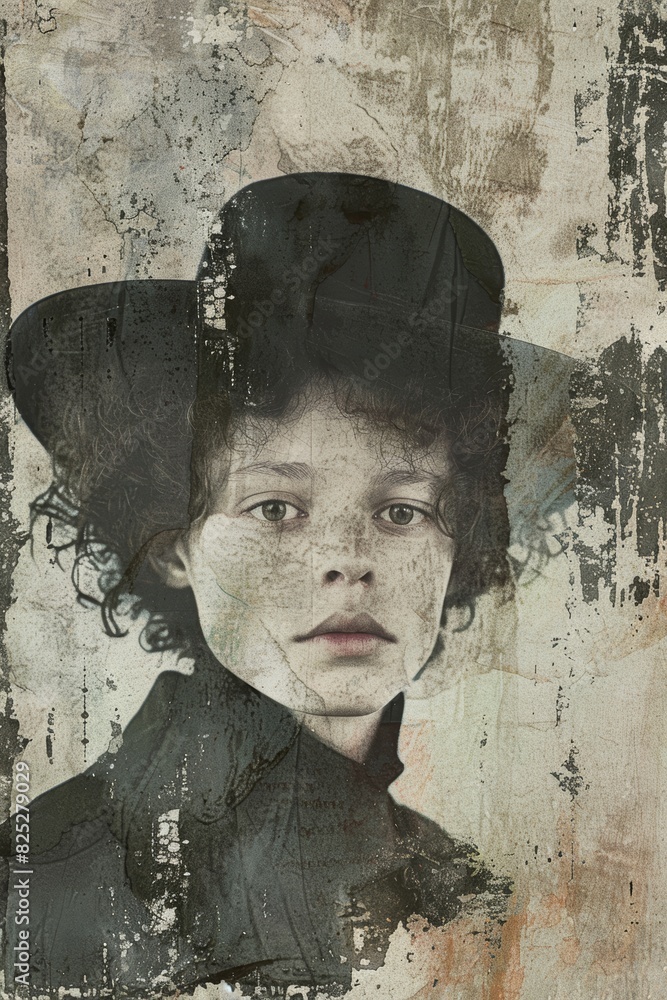 whimsical gothic portrait, muted colors 20 year old man from the 17th ...