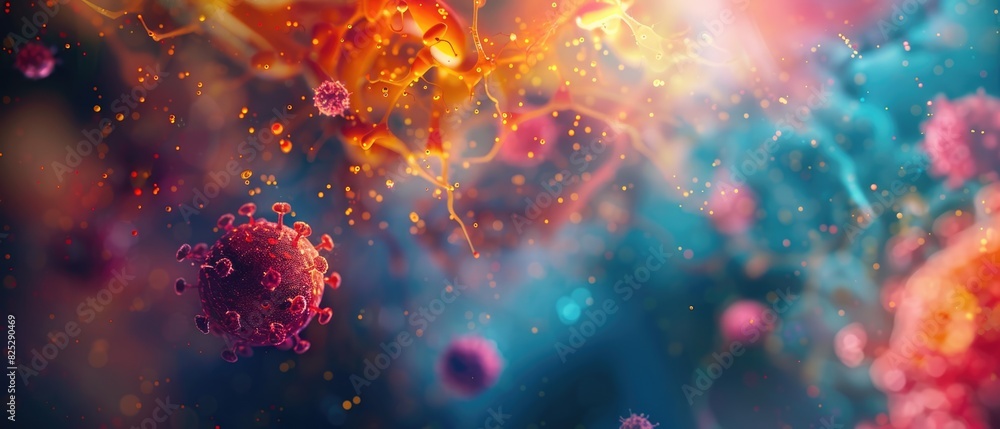 Hepatitis virus particles surrounding human cells copy space, viral ...