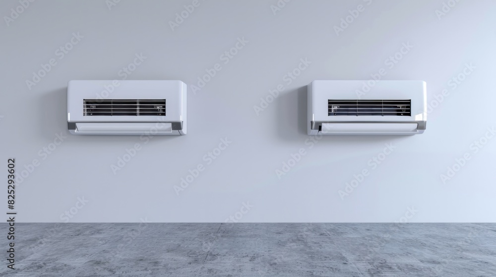 Representation of split air conditioner units. Stock Illustration ...