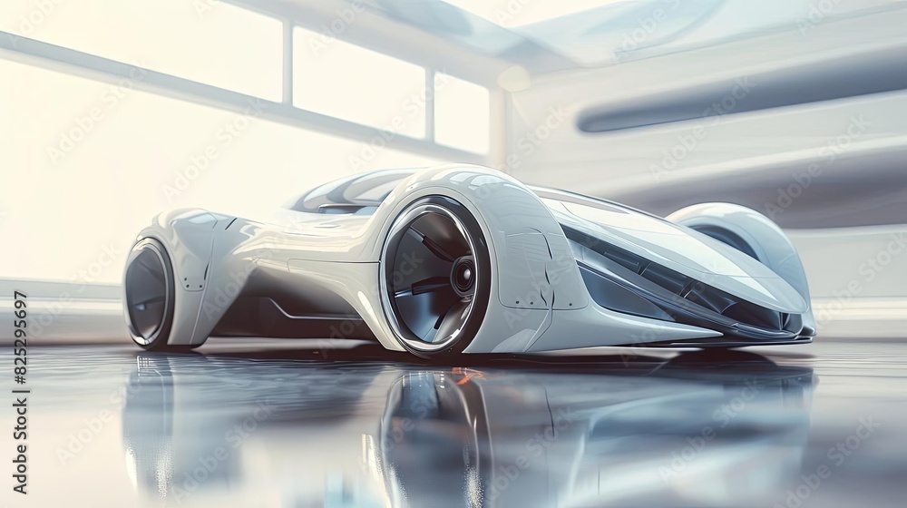 futuristic concept car design with sleek aerodynamic shape 3d ...
