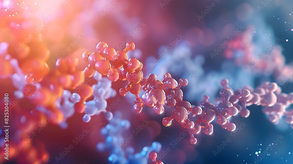 Design an artistic 3D visualization depicting insulin molecules binding ...