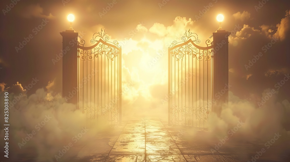 heavenly pearly gates classic interpretation of gateway to heaven ...