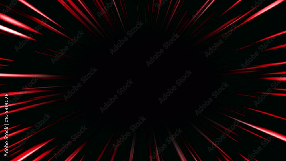 Red anime speed lines animation on black. Radial comic speed lines ... Red anime speed lines animation on black. Radial comic speed lines ...