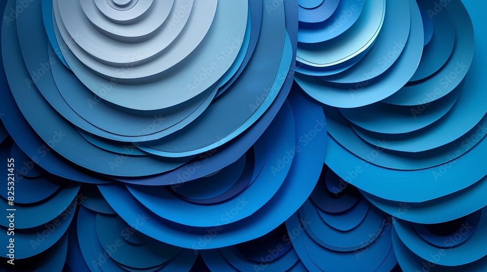 Papercut abstract design with layered circles and subtle gradients ...