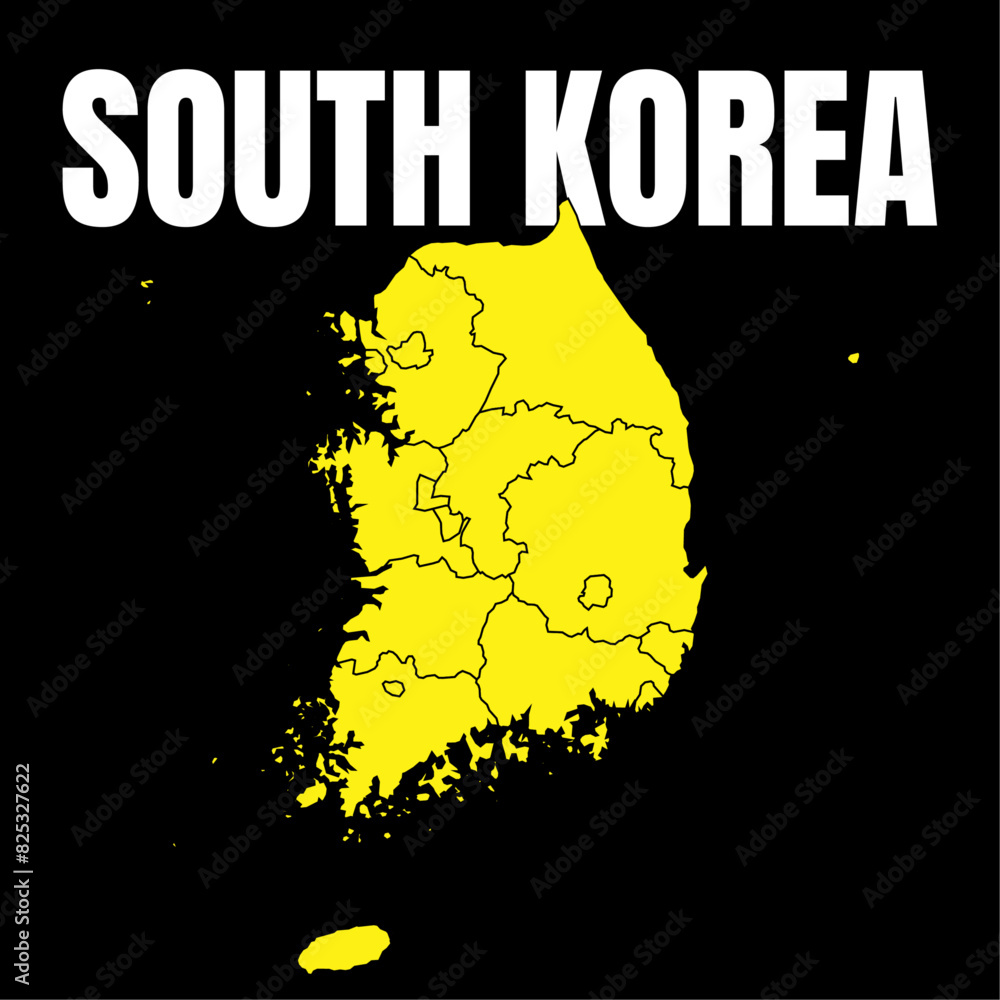Complete map of South Korea, with all regions and states after ...