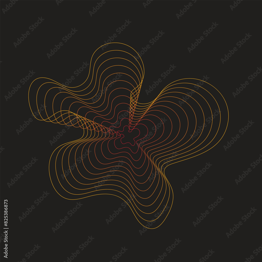 dynamic lines and dots for background music. network design with ...