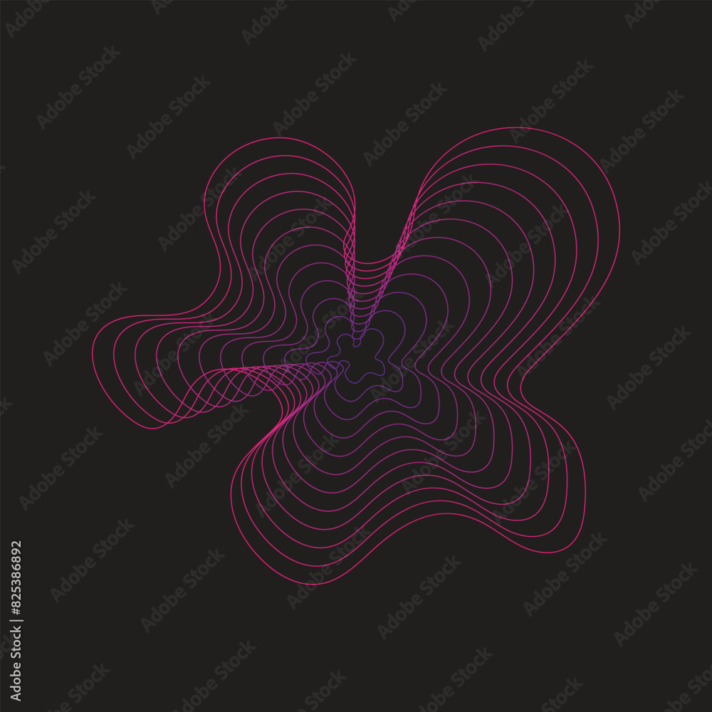 dynamic lines and dots for background music. network design with ...