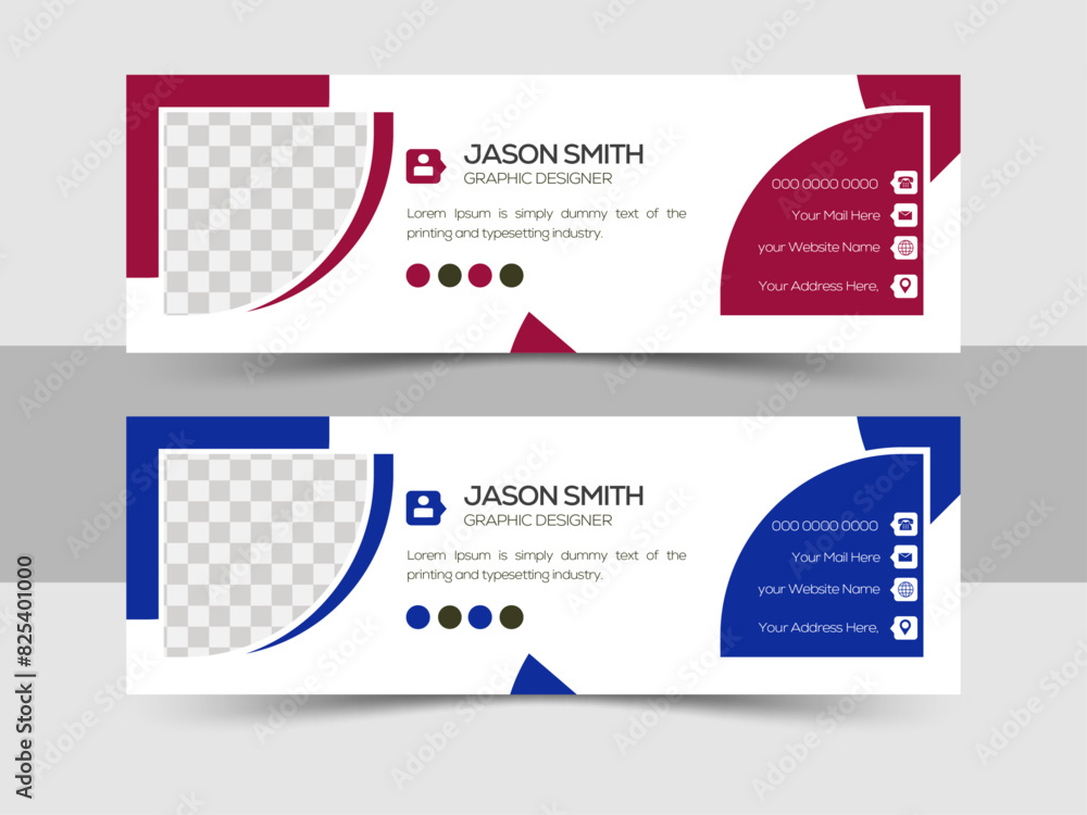 Email signature or email footer template design for Corporate Business ...