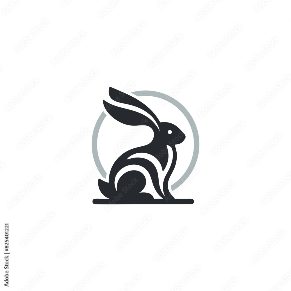 rabbit logo design icon,Rabbit logo vector art template illustration ...