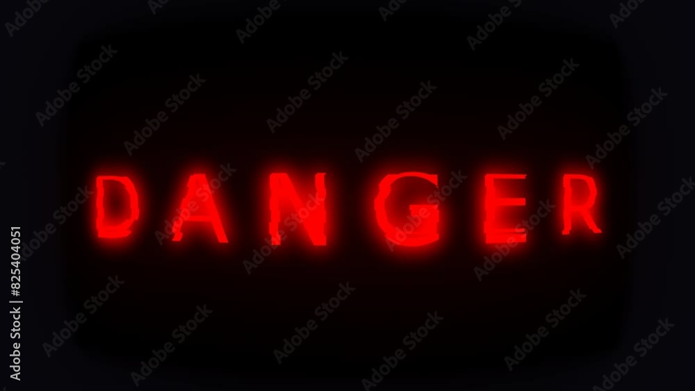 Data Breach, neon display, background of animated text in the dark ...