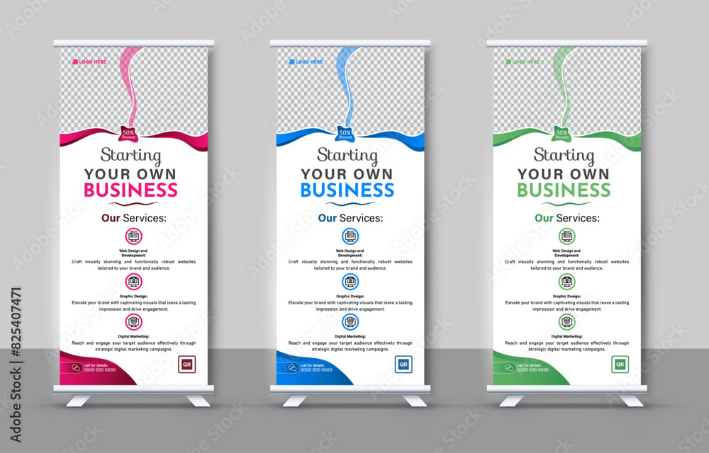Professional Roll-Up Banner Design, Modern banner Templates with ...