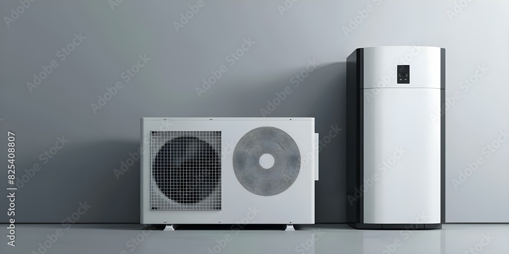 The efficiency of heat pumps for energy savings and comfort. Concept ...