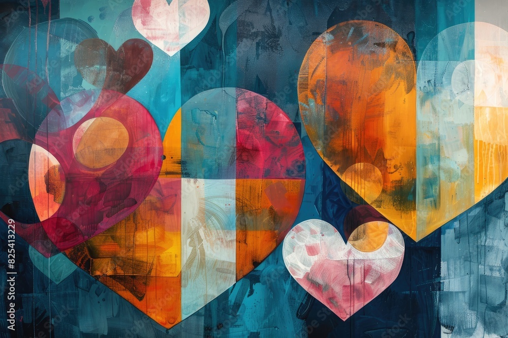 Merge elements of the mind and body in an abstract composition patterns ...