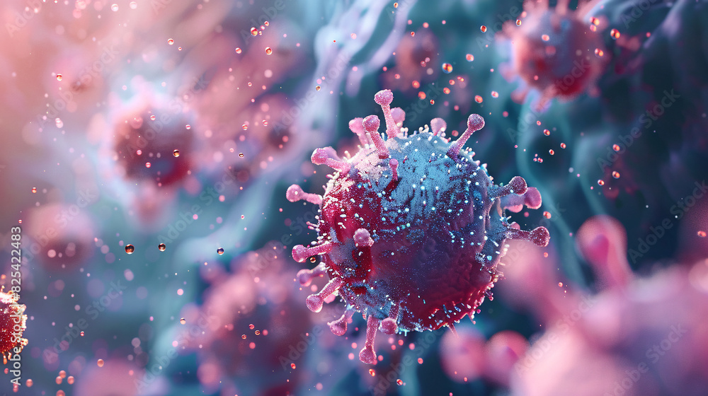 Immune cells are attacking germs the body,working diligently to defend ...