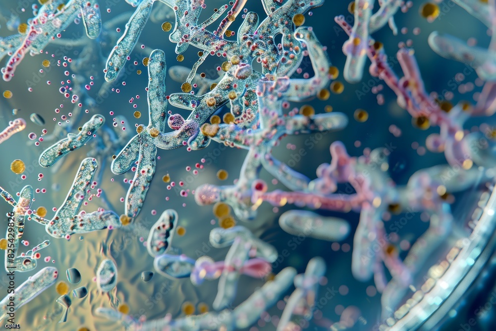 High Resolution Micrograph of Bacterial Colony Growth on Nutrient Agar ...