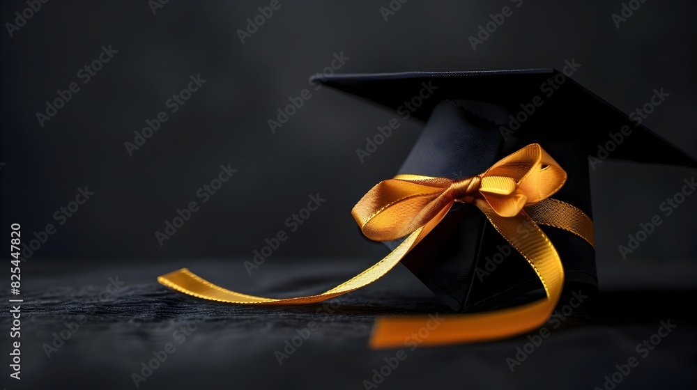 Golden Ribbon Capped Graduation A Symbol of Accomplishment and Future ...