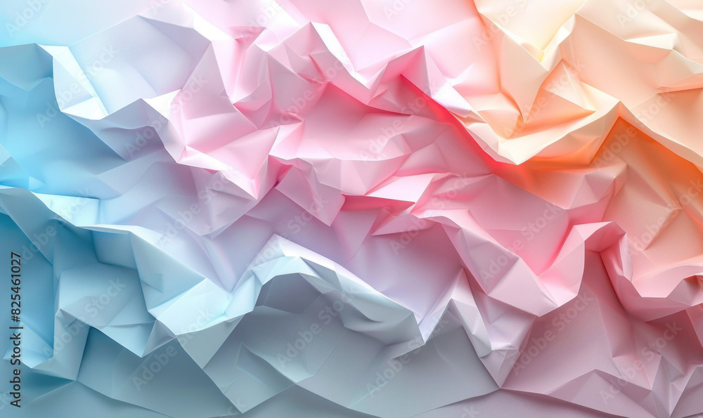 Contemporary abstract background with an origami paper fold pattern in ...