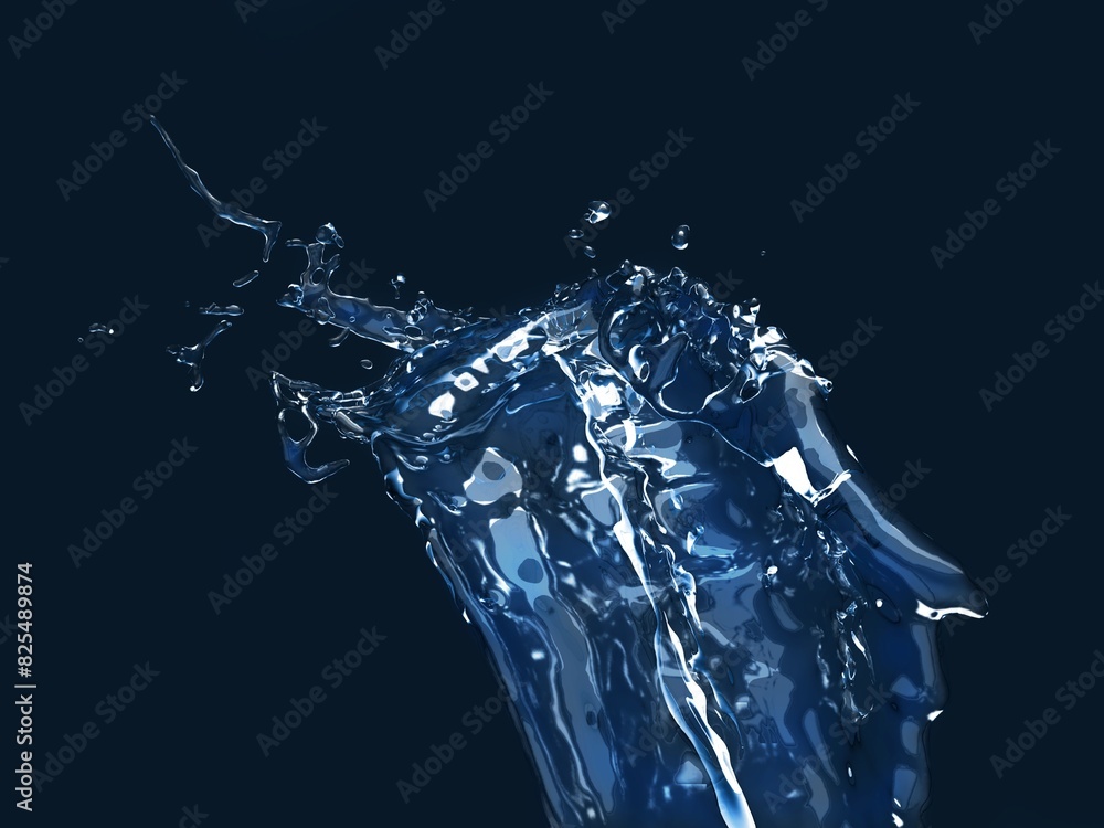 4K Ultra HD image: 3D Animated Spiral Water Flow Render on Blue ...