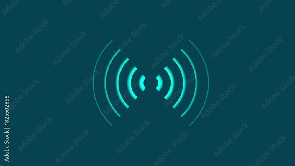Radio waves background animation and Expanding graphics. Radio wave ...