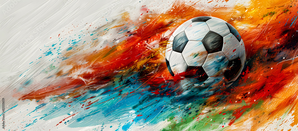 Vibrant Celebration of Euro 2024 Dynamic Artistic Representation of ...