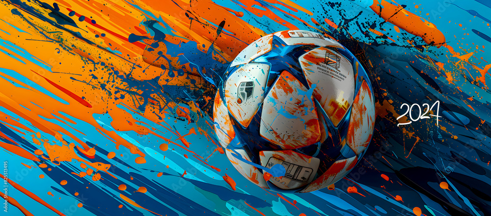 Vibrant Celebration of Euro 2024 Dynamic Artistic Representation of ...