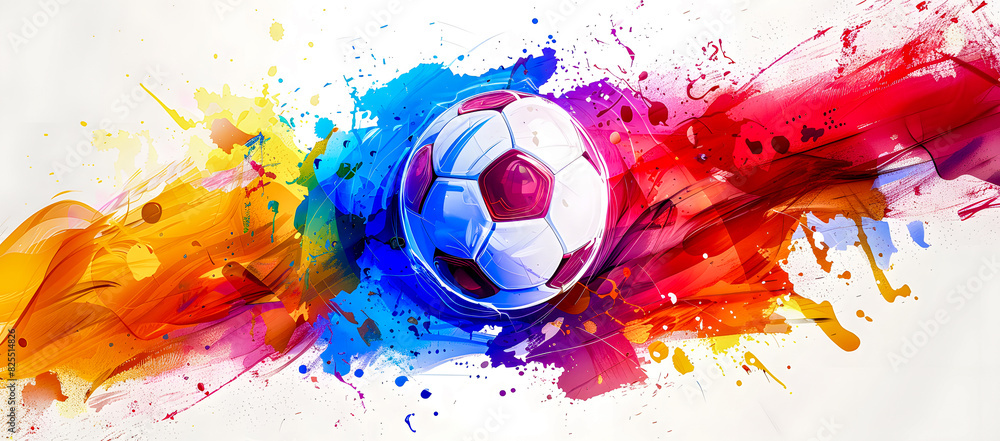 Vibrant Celebration of Euro 2024 Dynamic Artistic Representation of ...