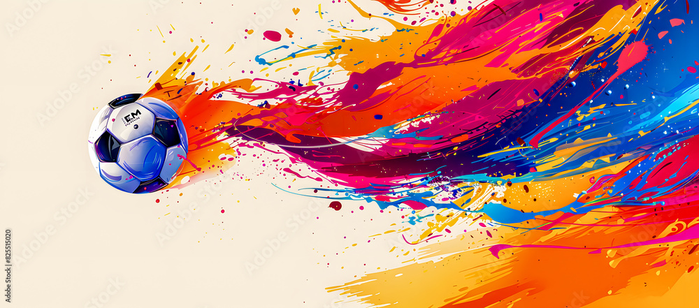 Vibrant Celebration of Euro 2024 Dynamic Artistic Representation of ...