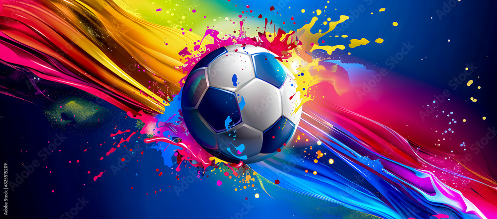 Vibrant Celebration of Euro 2024 Dynamic Artistic Representation of ...