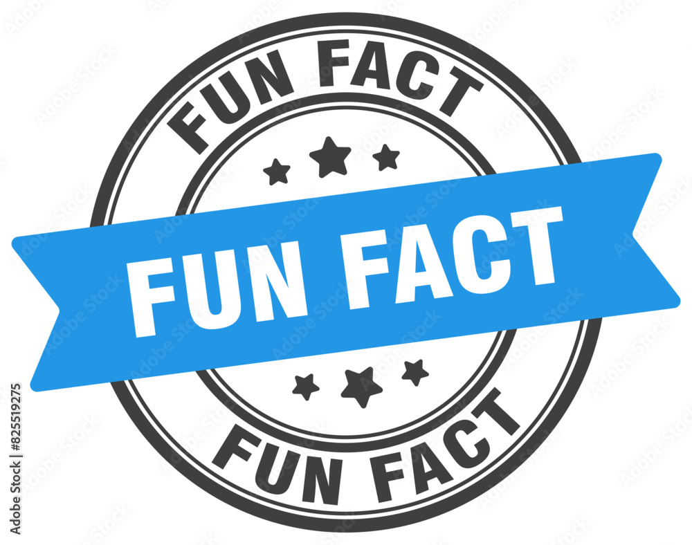 fun fact stamp. fun fact label on transparent background. round sign ...