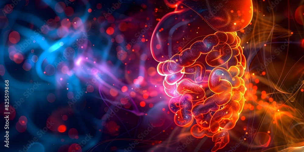 Visualizing Digestive System Health Issues Through Illuminated Stomach ...