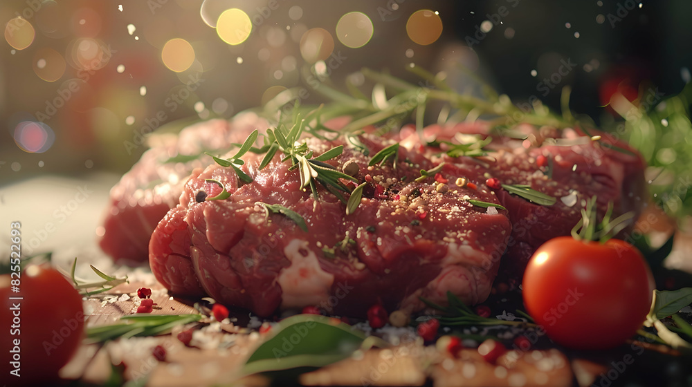 raw meat showing food safety importance realistic hyperrealistic Stock ...