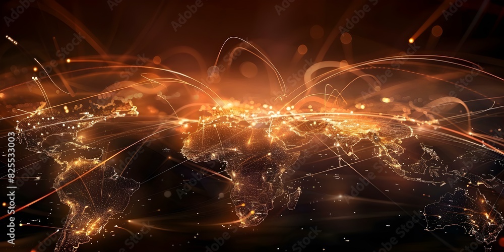 Interactive D global ecommerce analytics map highlighting sales ...