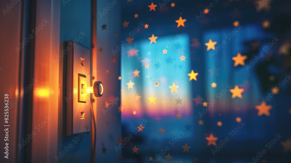 Light switch off, stars out, representing the significance of ...