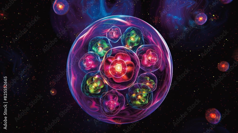 At the bottom of the image a neutron can be seen with its three up ...