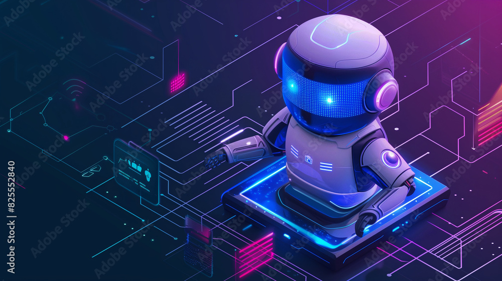 visualization of an artificial intelligence chat bot, created with ...