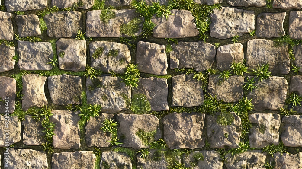 Old stone pattern at the street. Horizontal seamless pattern. Stone ...