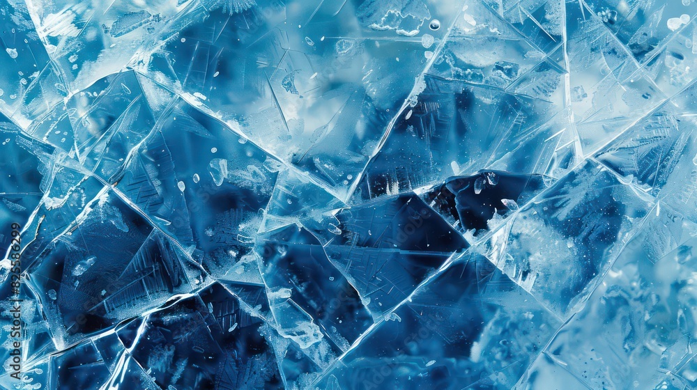 Ice texture cracks surface, abstract background winter ice transparent ...