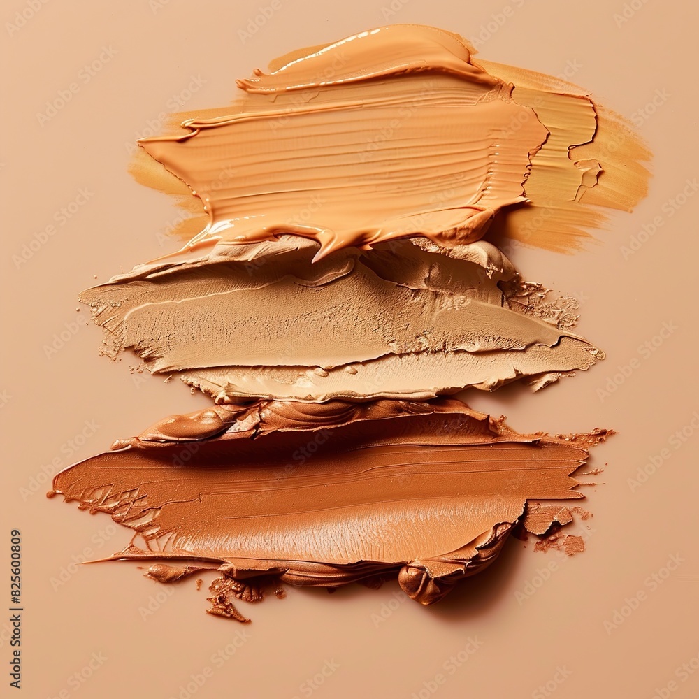 Mixing Three Shades of Concealer on Peach Background in Focus Stack ...